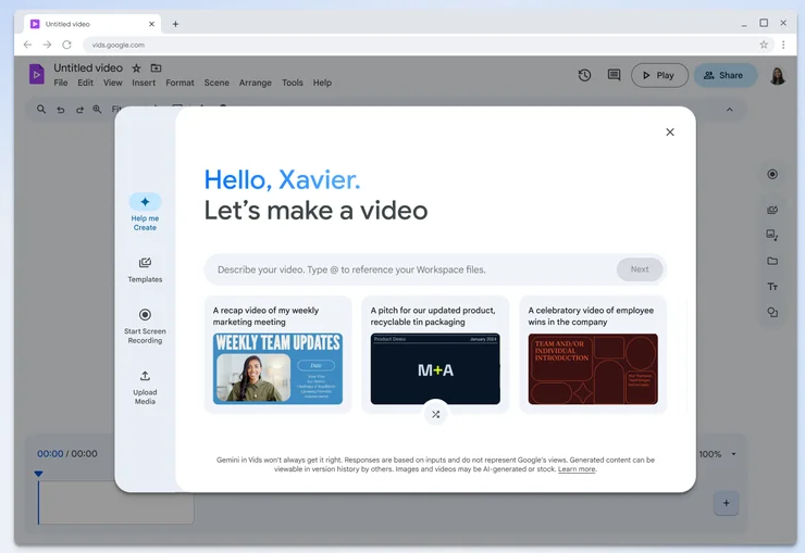 Google Workspace新增生成式AI影片編輯Vids、AI會議、文件安全外掛 | iThome